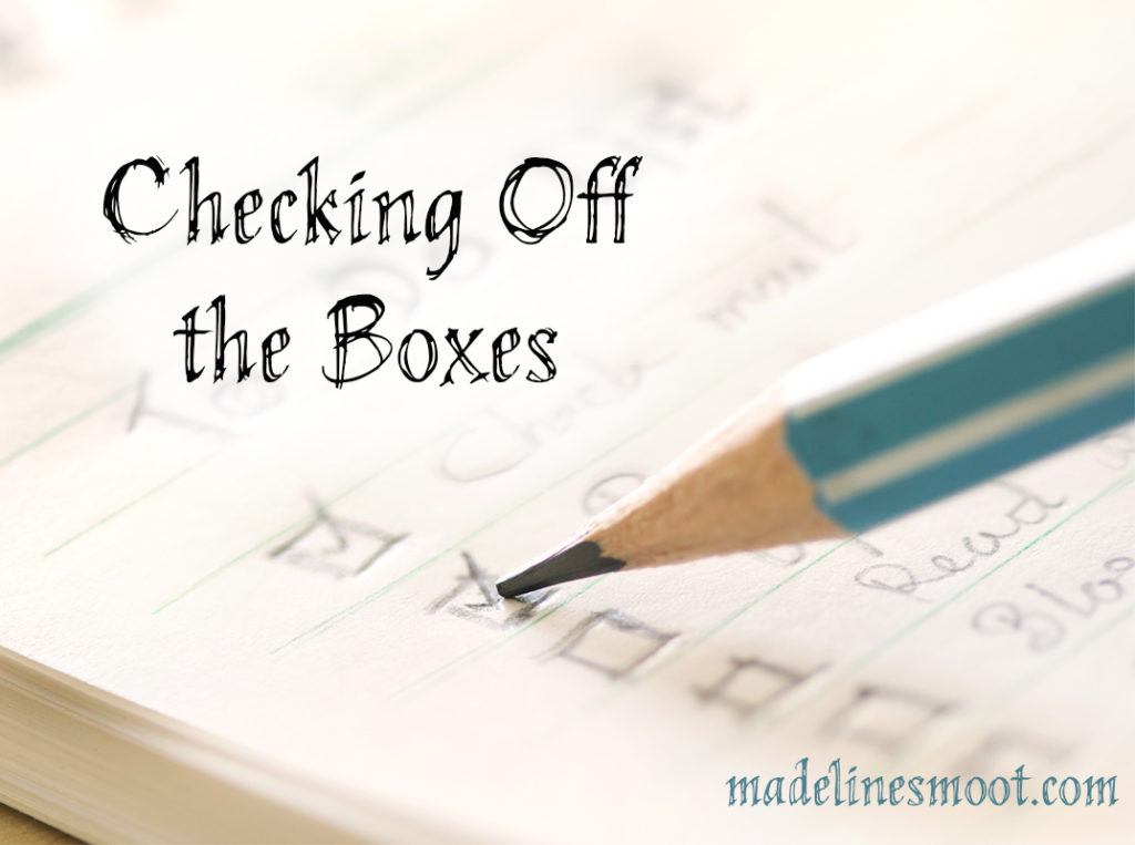 Checking Off the Boxes - Madeline Smoot
